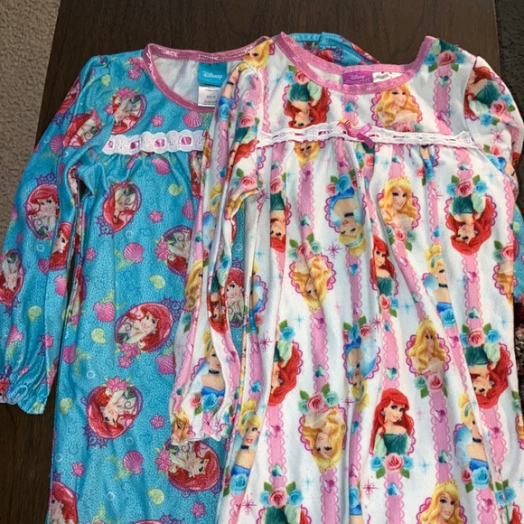 Disney | Pajamas | 2 Disney Princess Winter Nightgowns Size 4t | Poshmark
